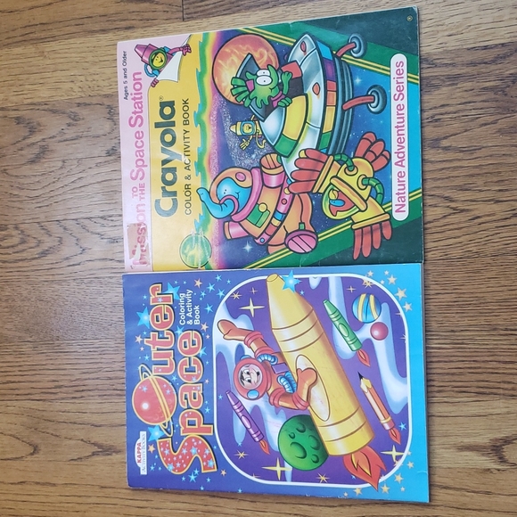 Other | Set Of 2 Vintage Space Themed Coloring And Activity Books ...